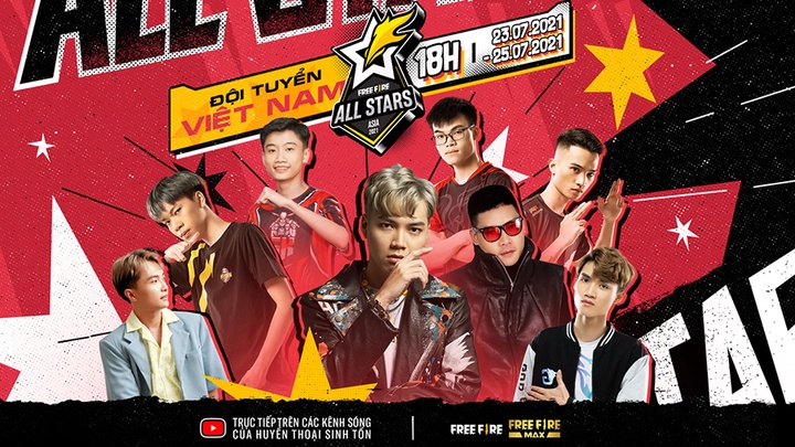 Free Fire All Stars 2021:AS Mobile, Gao Bạc, Bác Gấu kết hợp dàn tuyển ...