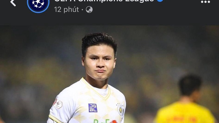 Nghi vấn facebook UEFA Champions League bị hack khi đăng ảnh Quang Hải
