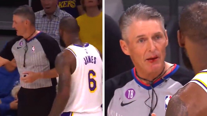 Tình huống hy hữu tại NBA Playoffs: Trọng tài đổ máu do va phải LeBron ...