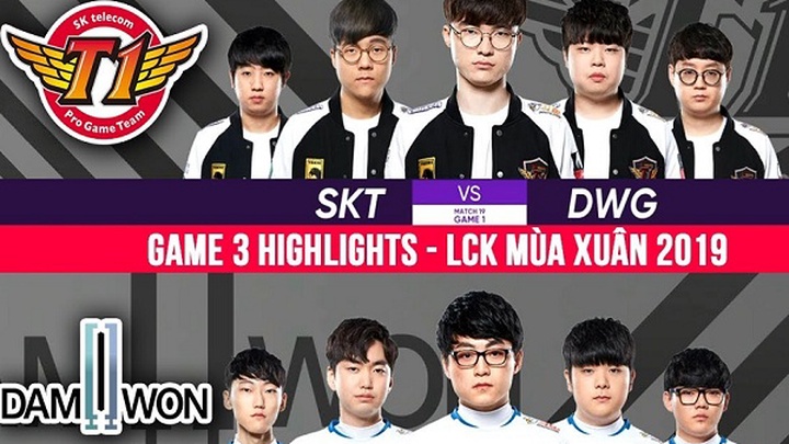 Kết quả LCK Mùa Xuân 2019: SK Telecom T1 dành một chiến thắng khá vất vả 2-1 trước DAMWON Gaming