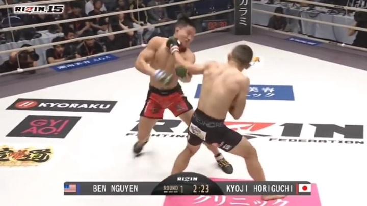 Ben Nguyễn bị hạ knock out tại RIZIN 15 chỉ sau 3 phút