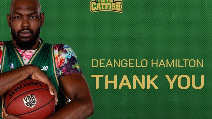 DeAngelo Hamilton chính thức chia tay Cantho Catfish trước thềm VBA 2019