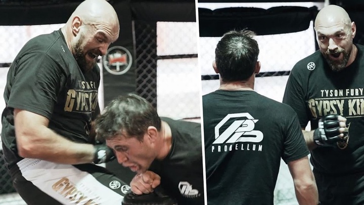 Full clip Tyson Fury tập đấm, đá, chỏ, gối và chống vật