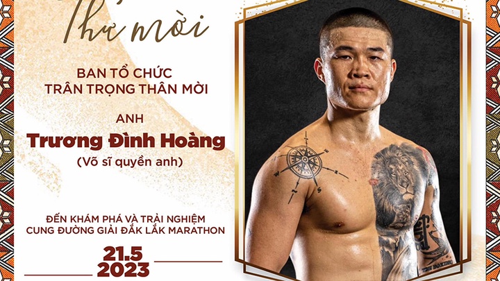Võ sĩ quyền anh Trương Đình Hoàng dự giải chạy Đắk Lắk Marathon 2023 trên quê nhà
