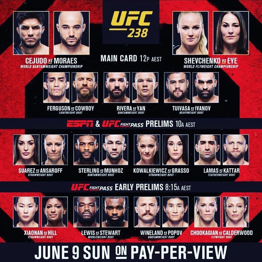 TRỰC TIẾP UFC 238: Henry Cejudo vs Marlon Moraes